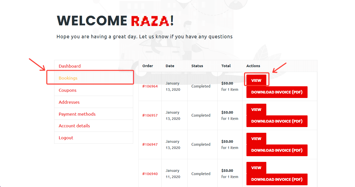 How to view my booking details? | Help | Sober Cabs